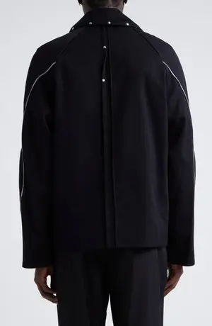 Kiko Kostadinov Chalice Cotton Twill Jacket With Bag In Raven